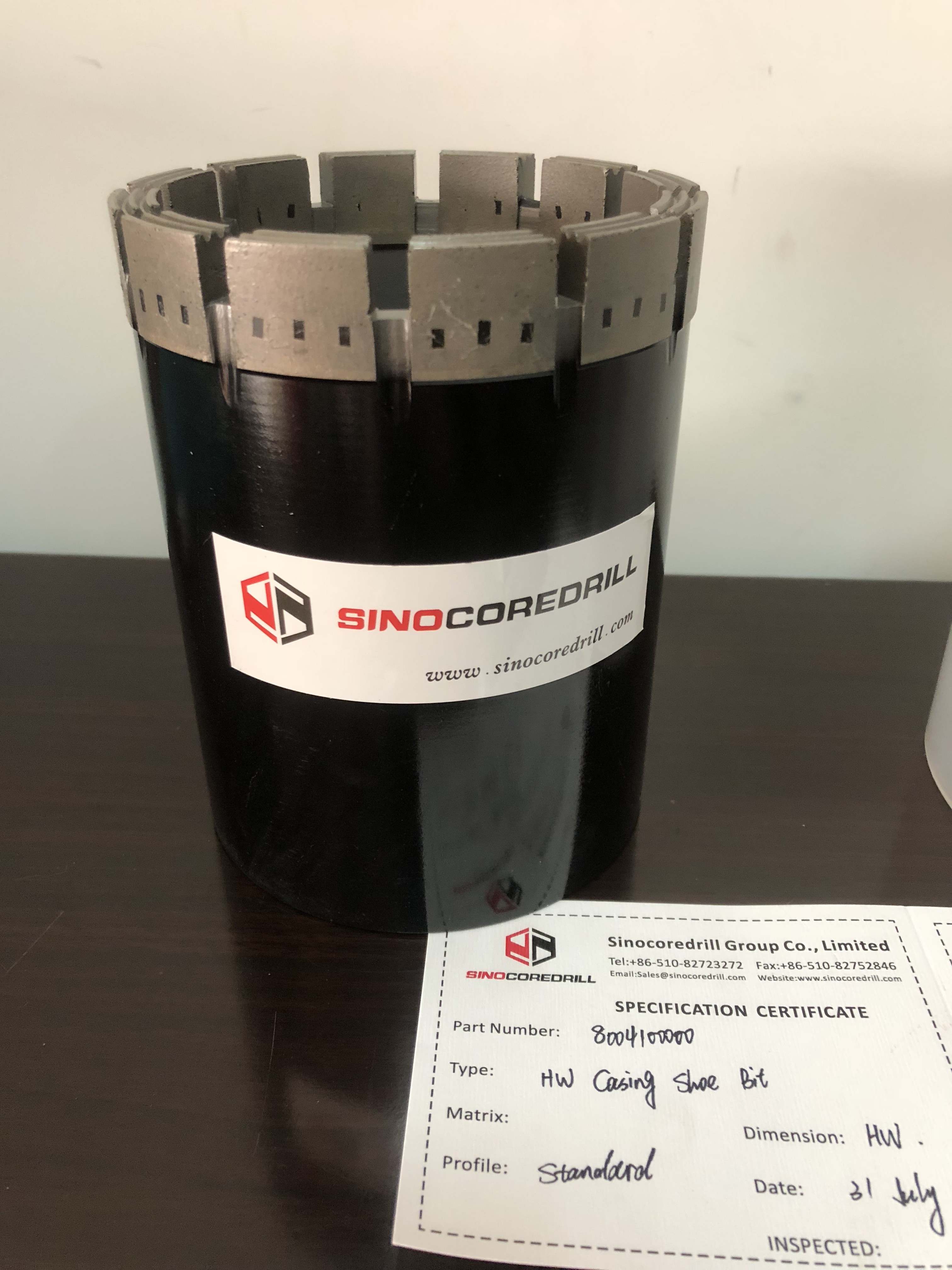 117.65mm HWT HW Diamond Impregnated Casing Shoe Regular Style W ...