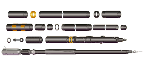 5ft / 10ft Diamond Double Tube Wireline Core Barrel System CE ISO 9001/2008