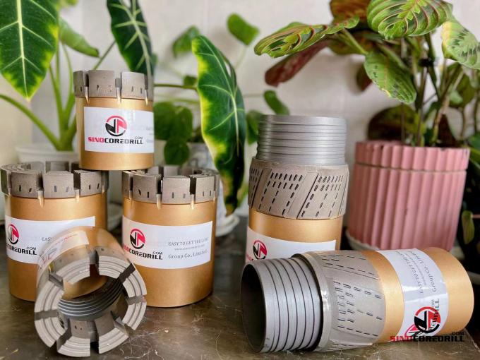 Wireline Triple Tube NQ3 HQ3 Imp Diamond Core Bits With Face Discharge